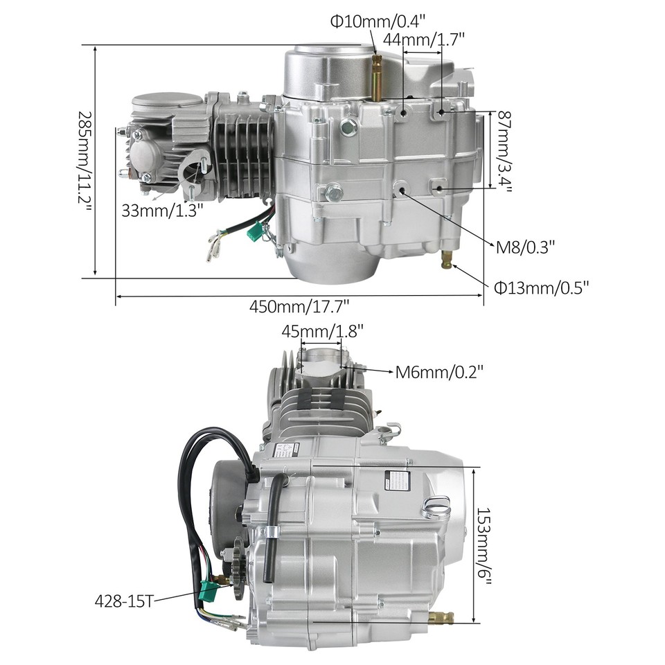 125CC Racing Kick Start Engine Motor for Trail Dirt Bike CT90 CT70 ...
