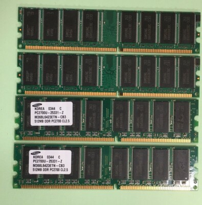 Samsung 512 MB DIMM 266 MHz DDR Memory (M368L6423ETN-CB3) | eBay