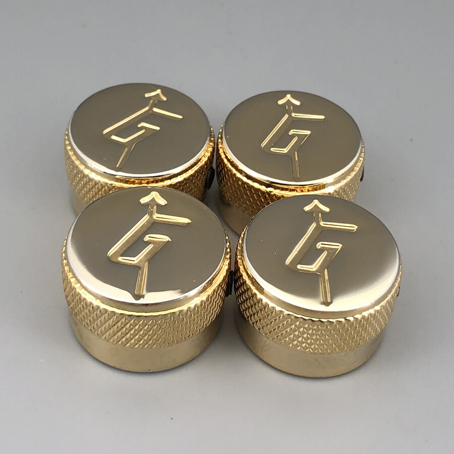 4 PCS Bass/Guitar Knobs w/Arrow “G” Control Knobs Stainless Steel Fits Gretsch | eBay