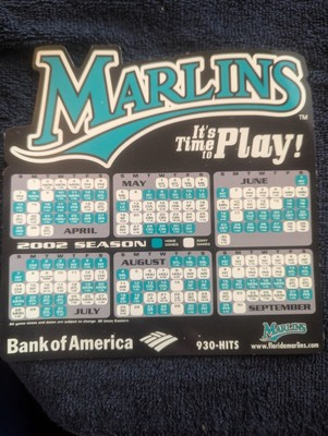 2002 Florida (Miami) Marlins MLB Season Schedule Magnet | eBay