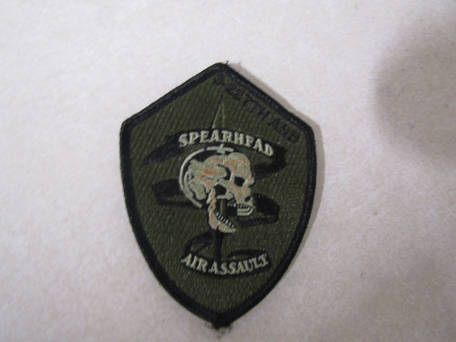 MILITARY PATCH HOOK AND LOOP 3-227TH AHB SPEARHEAD AIR ASSAULT GREEN ...