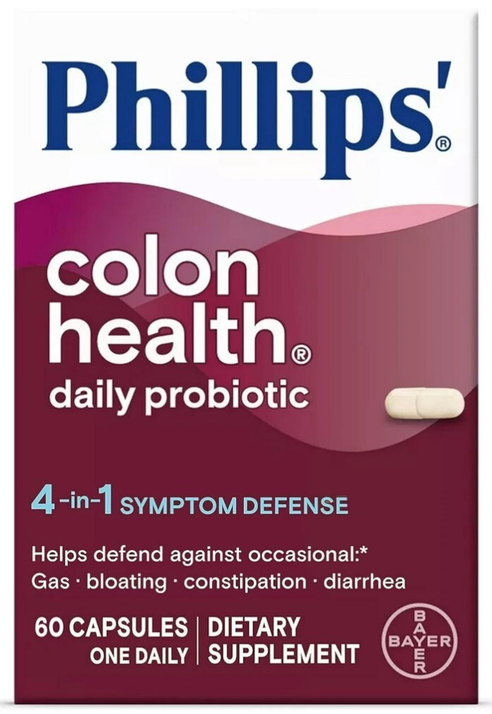 Phillips Colon Health Daily Probiotic 4-in-1 Symptom Defense 60 ...