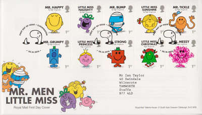CLECKHEATON GB ROYAL MAIL FDC FIRST DAY COVER 2016 MR MEN LITTLE MISS ...