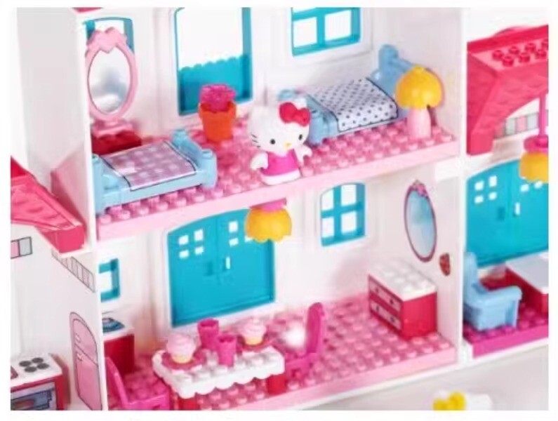 MEGA BLOKS Hello Kitty Kitty's House 10822 Building Blocks Figure Model ...