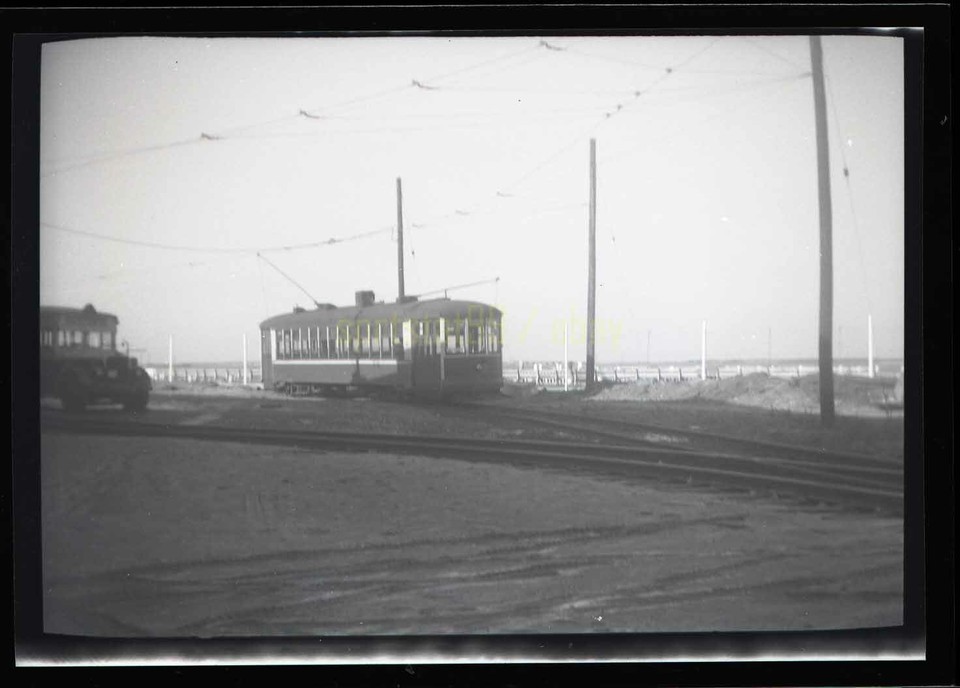 Atlantic City / Shore Fast Line Interurban Car - Vtg Railroad Negative ...