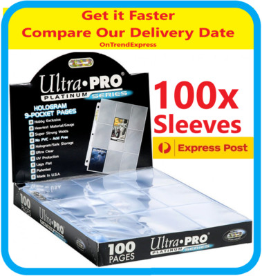 ULTRA PRO PLATINUM TRADING CARD 9 POCKET SLEEVES SEALED BOX 100 PAGES ...