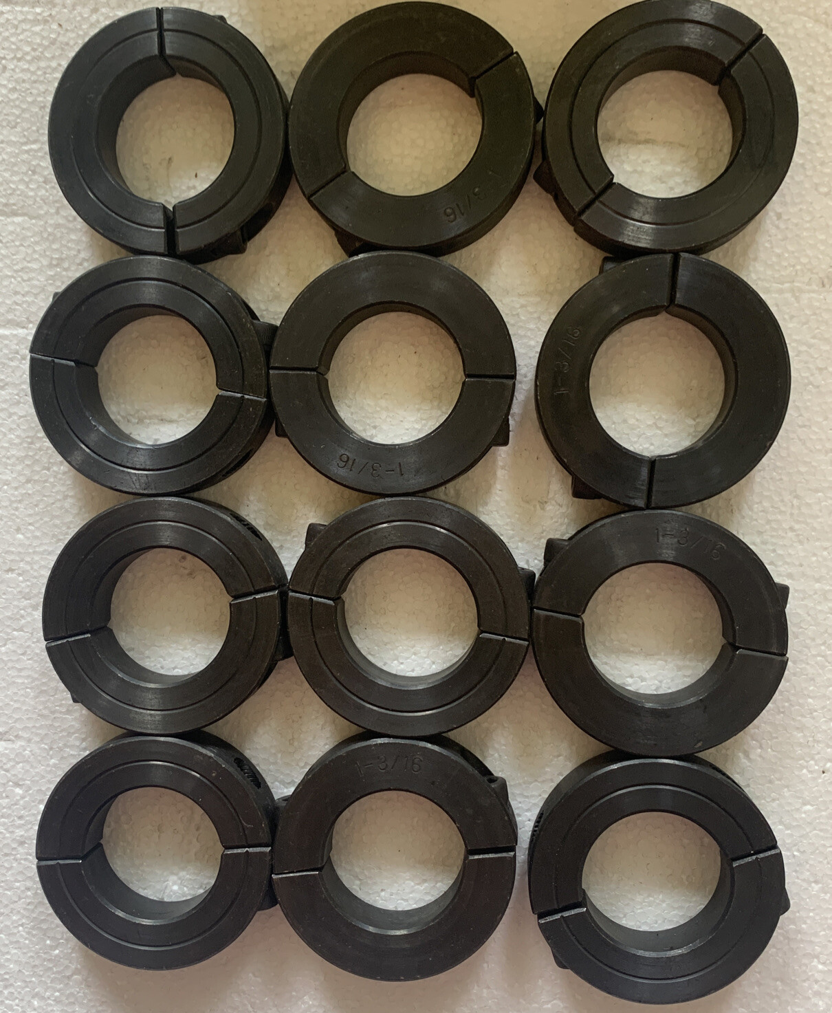 1-3/16" DOUBLE SPLIT STEEL SHAFT COLLAR BLACK OXIDE SC118D LOT Of 12 | eBay