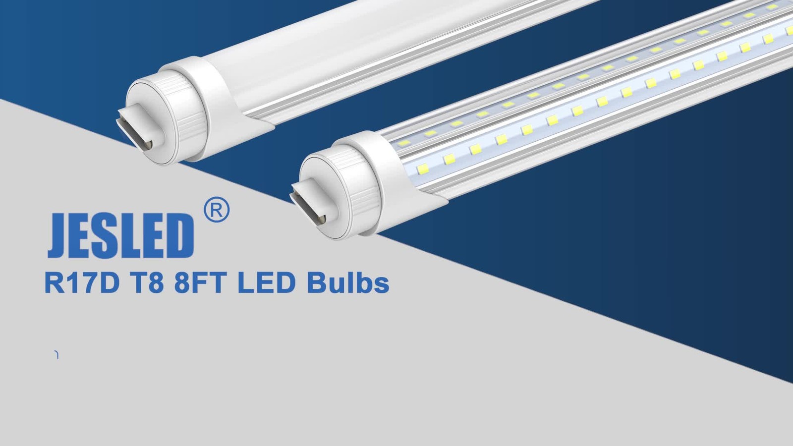 T8 8FT LED Tube Light Bulbs 72W Garage Farm LED Shop Lights 6000K R17D ...