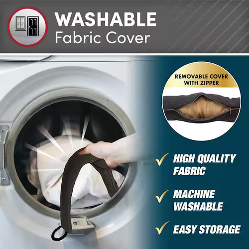 NEW Zippered Draft Stopper for Doors Blocks Cold Air, Dust, Noise ...