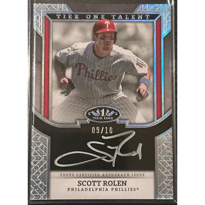 2024 Topps Tier One Scott Rolen Silver Talent Auto 09/10 SSP Phillies ...