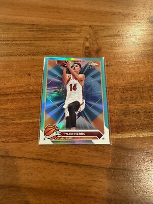 Tyler Hero 2023-24 Topps Chrome Aqua Refractor /199 NRMT+ Miami Heat | eBay