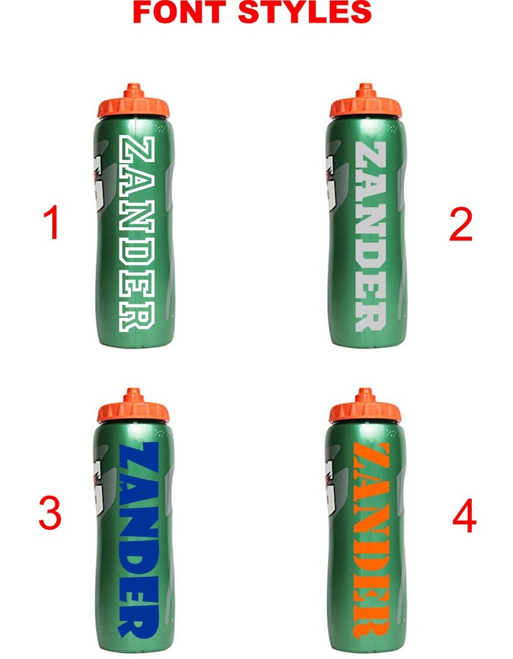 Personalized Name Custom Gatorade Squeeze Water Bottle Green Party Team ...