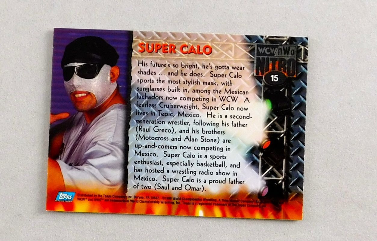 Super Calo WCW NWO Wrestling Trading Card Topps 1999 Wrestler WWE Nitro ...