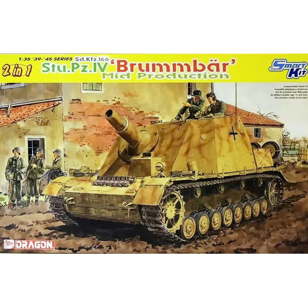 Dragon 6460 SdKfz 166 Stupz IV Brummbar Mid Production 1/35 Scale Model ...
