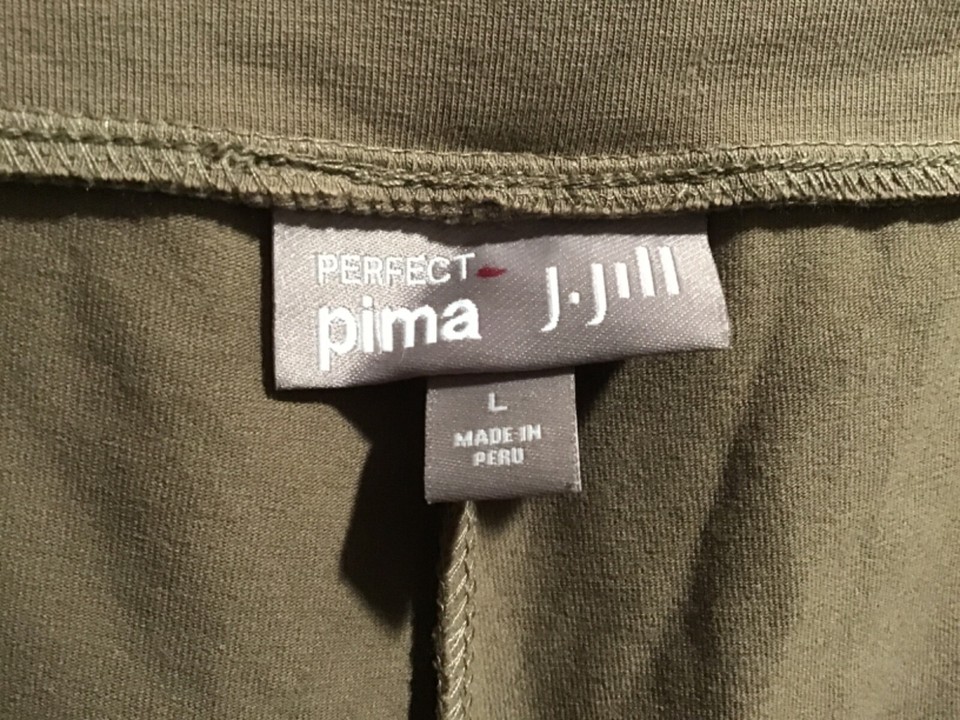 J. JILL Perfect Pima Brown SOFT PIMA COTTON Pull on CROPPED LEG Pants ...