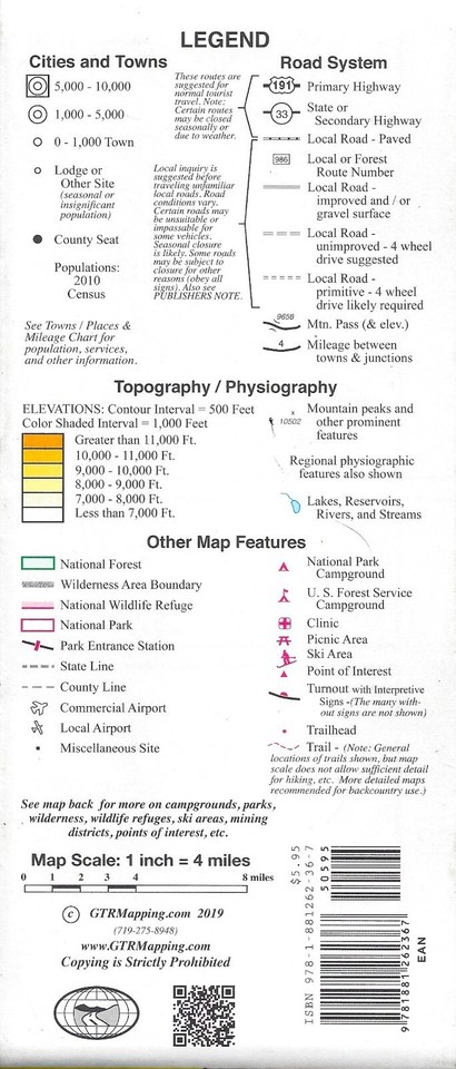 Topographical Recreation Map Yellowstone & Grand Teton, GTR Mapping ...