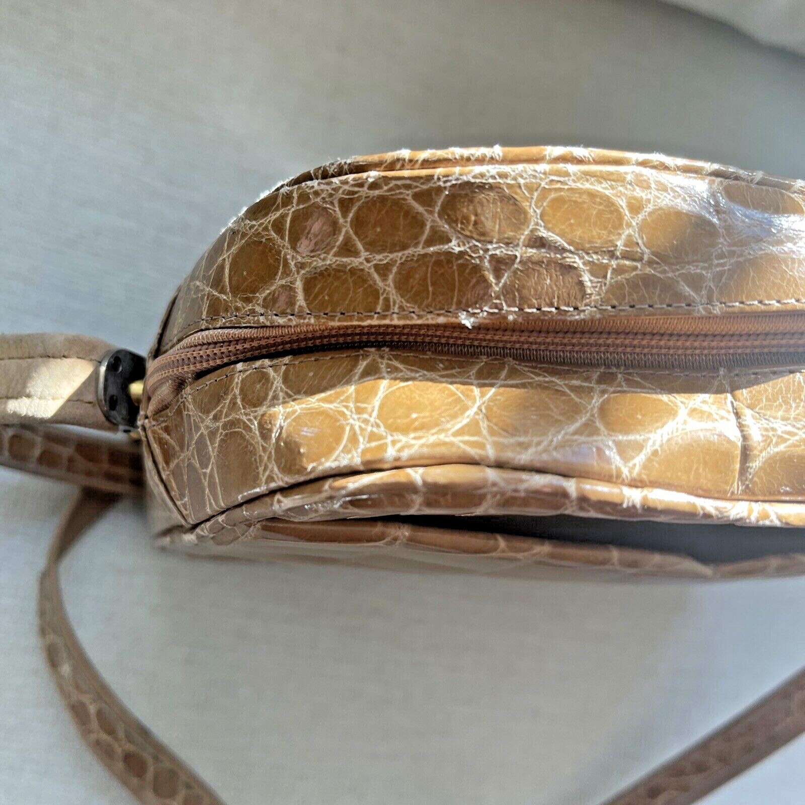 AR Alfred Roth IRV mark Crocodile Alligator Leather tan brown Germany ...