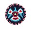 HANDMADE NATIVE STYLE NEW BEADED CRAFT APPLIQUE PATCH ROSETTE 2.5 INCH ...