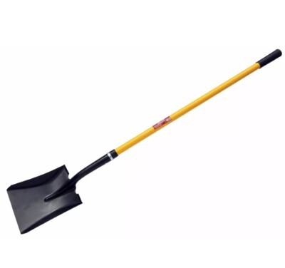 Square Spade Shovel 1480mm Long Fibreglass RubberGrip Handle Builder ...