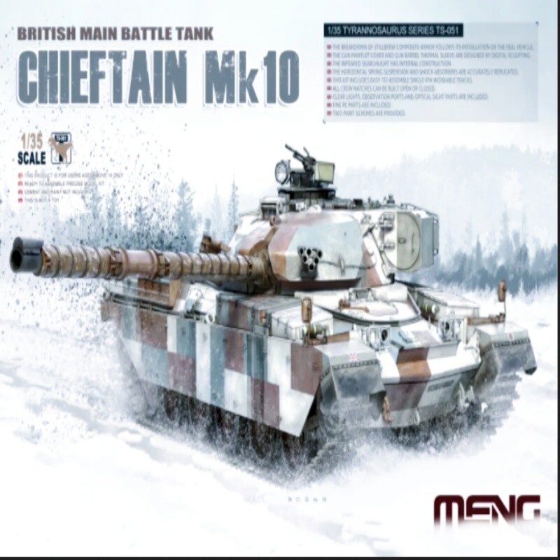 MENG TS-051 1/35 BRITISH MAIN BATTLE TANK CHIEFTAIN MK10 Model Kit | eBay