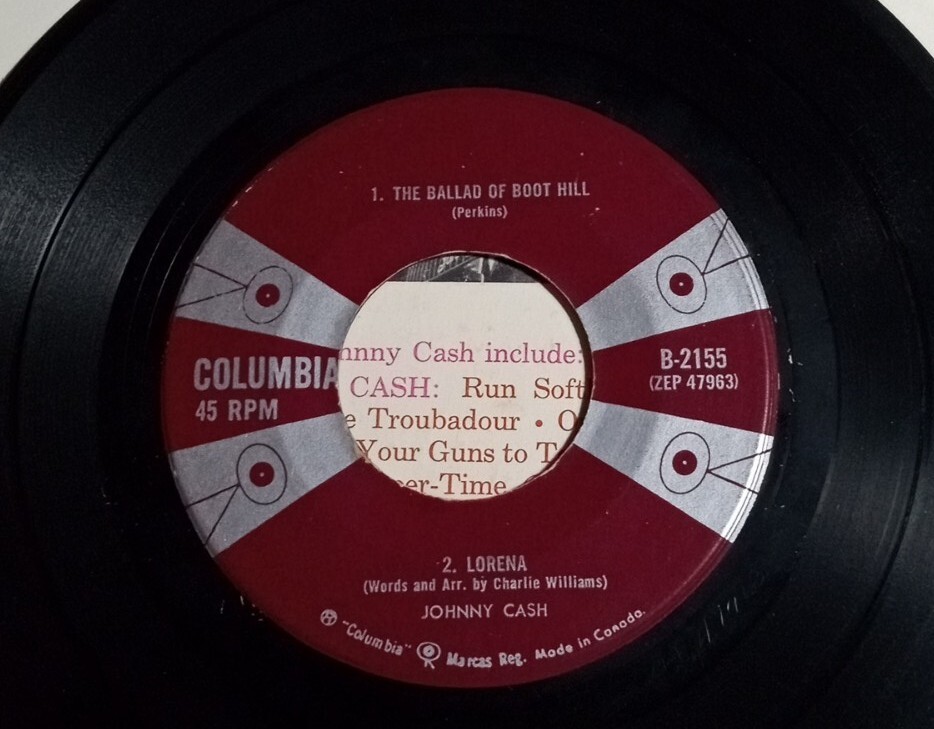 3 JOHNNY CASH records: Import! The Rebel/Johnny Yuma EP 1959 VG+ ...
