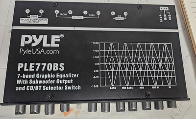 Pyle 7 Bands Graphic Equalizer with Subwoofer Output and CD/BT Selector ...