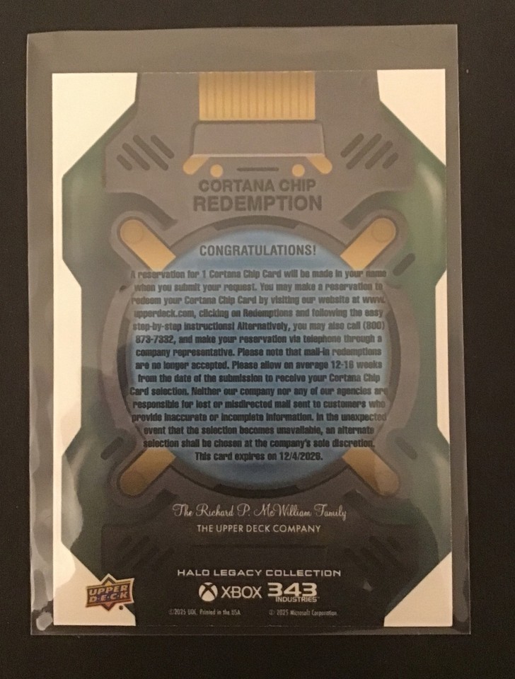 2023 Halo Legacy Collection CORTANA CHIP REDEMPTION | eBay