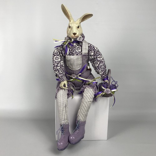 Large MARK ROBERTS Poseable Easter Bunny Rabbit Fairy in Purple Outfit ...