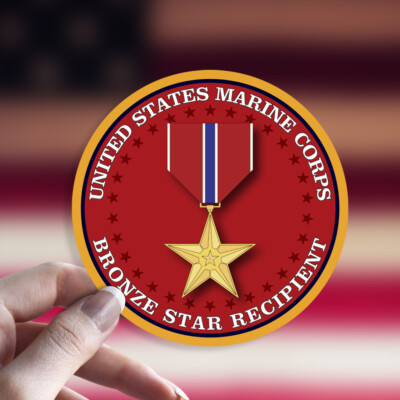 US Marine Bronze Star Recipient Decal Sticker Veteran | eBay