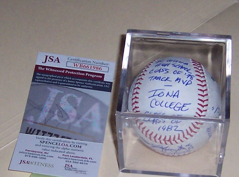 RARE! JSA FOUNDER COA SIGNED AUTOGRAPHED JIMMY SPENCE STAT BASEBALL ...