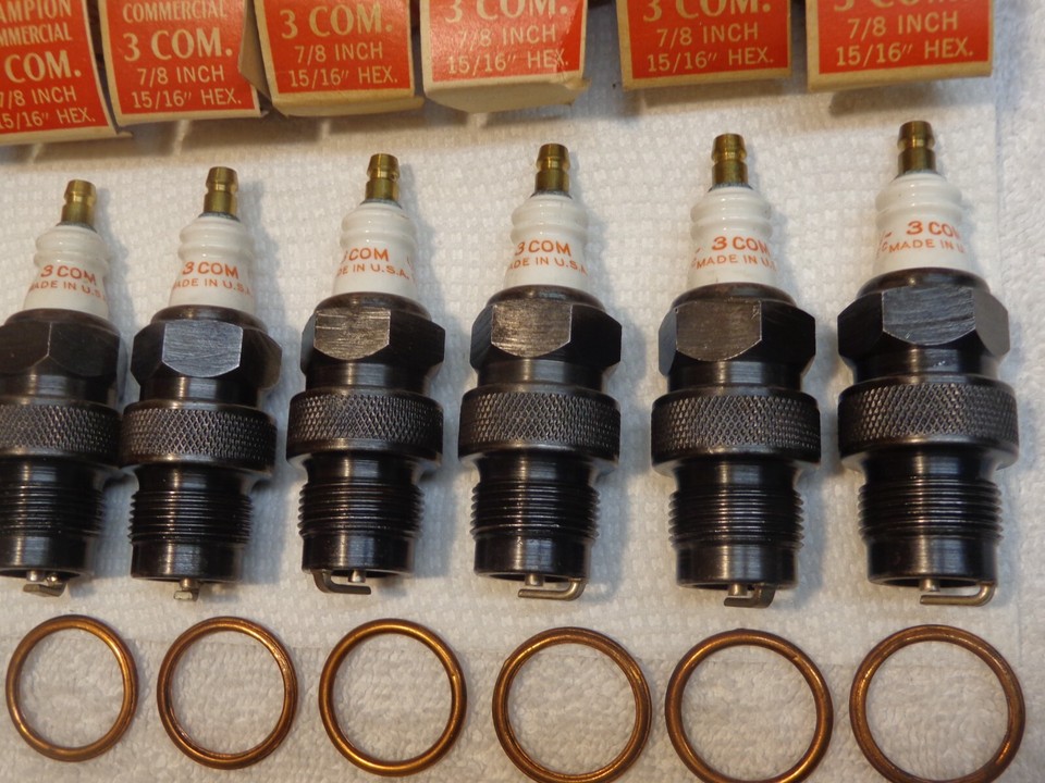 ( 1 ) ..‘NOS’ Champion 3 Com. Spark Plug .. USA Made .. Circa 1940’s | eBay