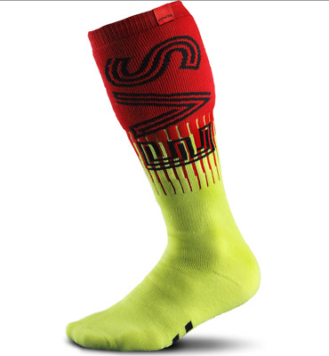 EVS SPORTS MOTO CROSS SOCKS HI-VIZ/RED SIZE S/M FOOT 7-10 | eBay