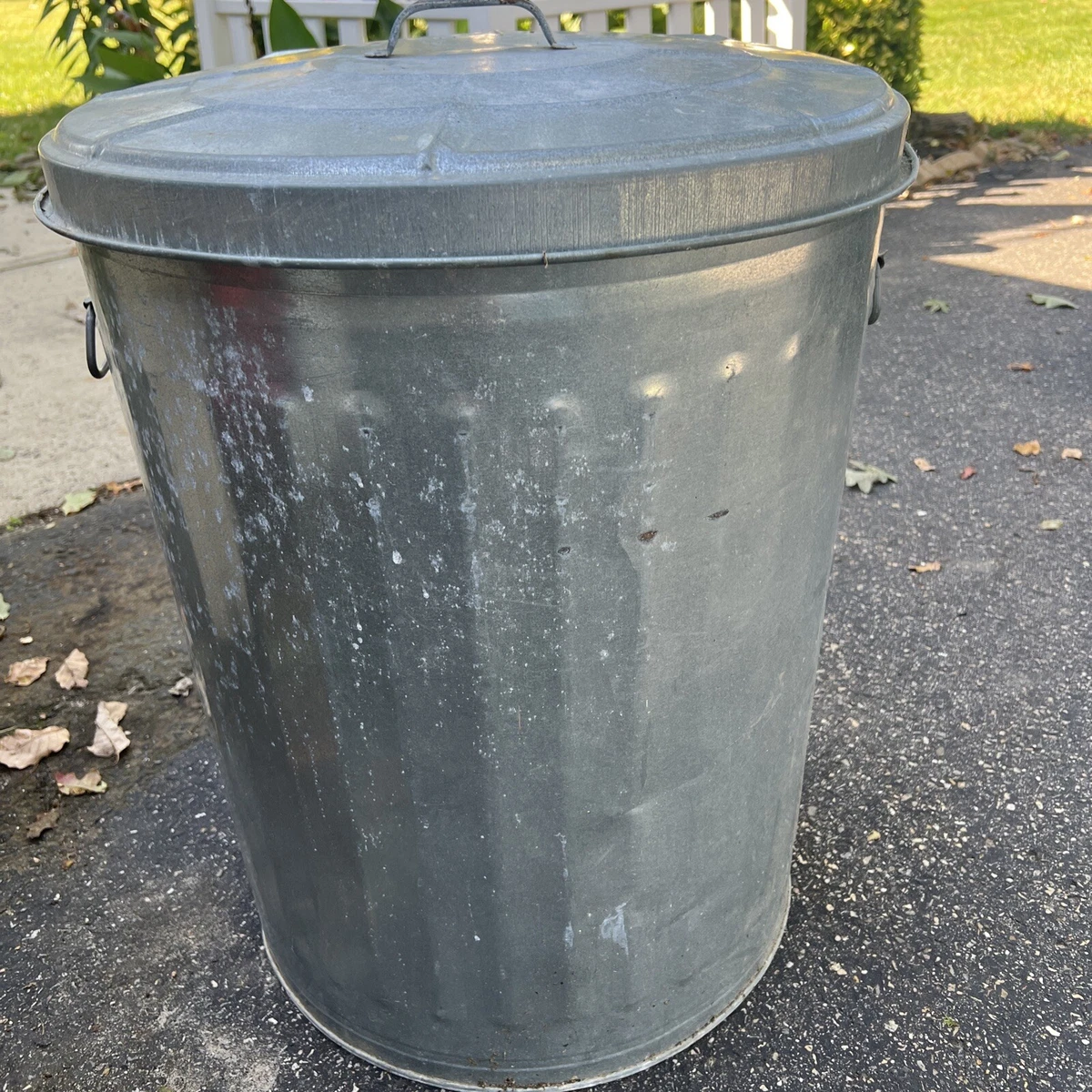 Old Metal Trash Can