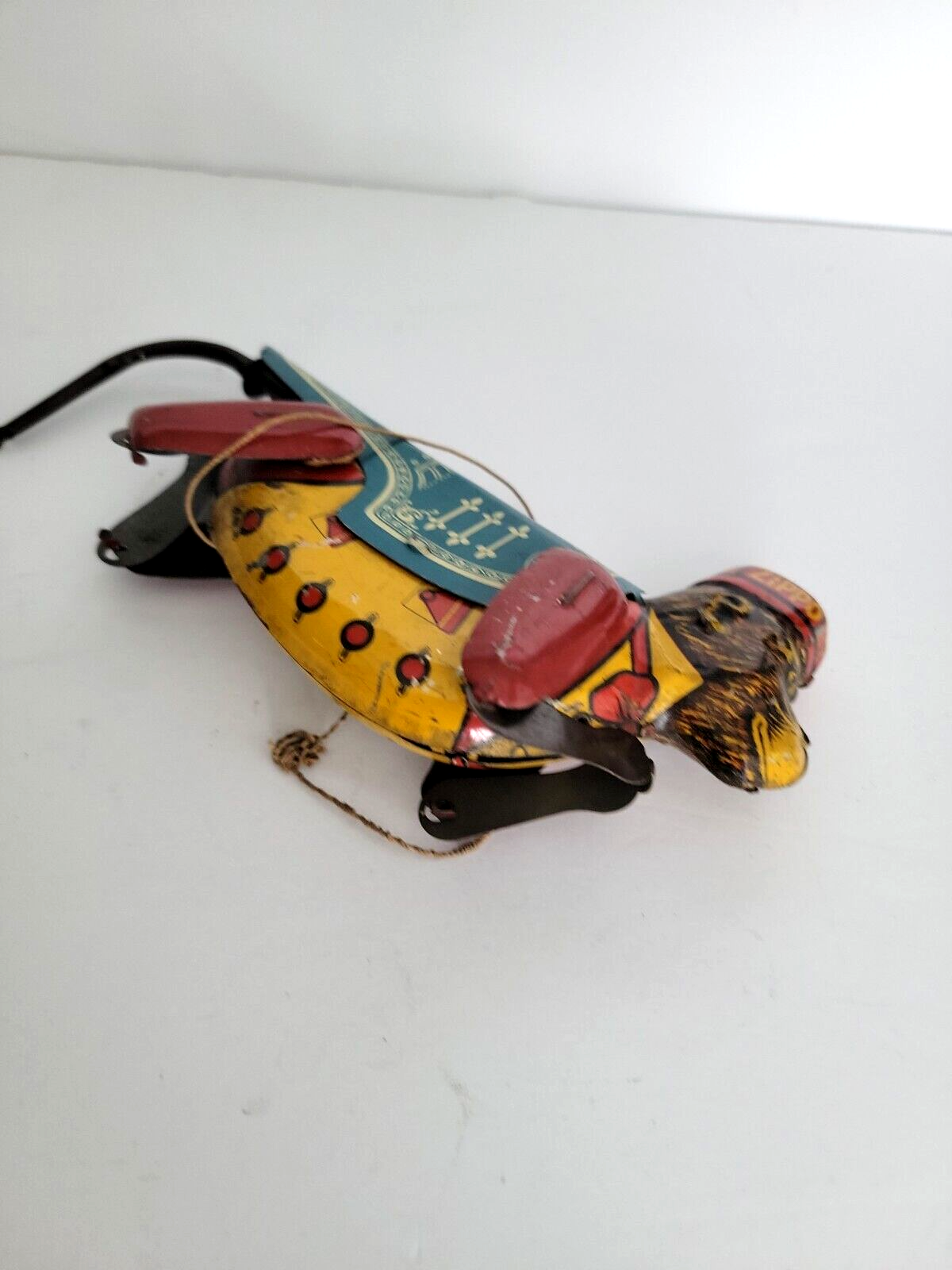 Vintage Rare Mechanical Pull String Climbing Marx Zippo Tin Monkey Toy ...