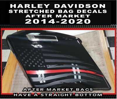 Cbcdecals-Thin Red Line "Aftermarket Stretched" Saddlebag Decals for 14 ...