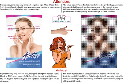Botox 04 Perforated Mesh See-Through Window Filler Lips Vinyl Sign ad ...