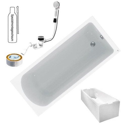 BADEWANNE IDEAL STANDARD 180 HOTLINE NEU UNO K274801 KOMPLETTSET ...