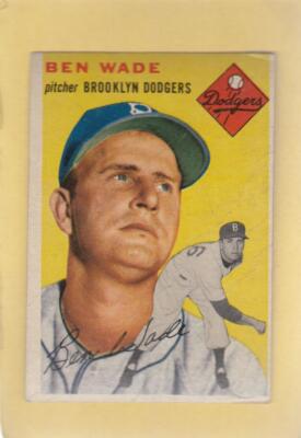 1954 Topps #126 Ben Wade Dodgers F Fair #27032 | eBay