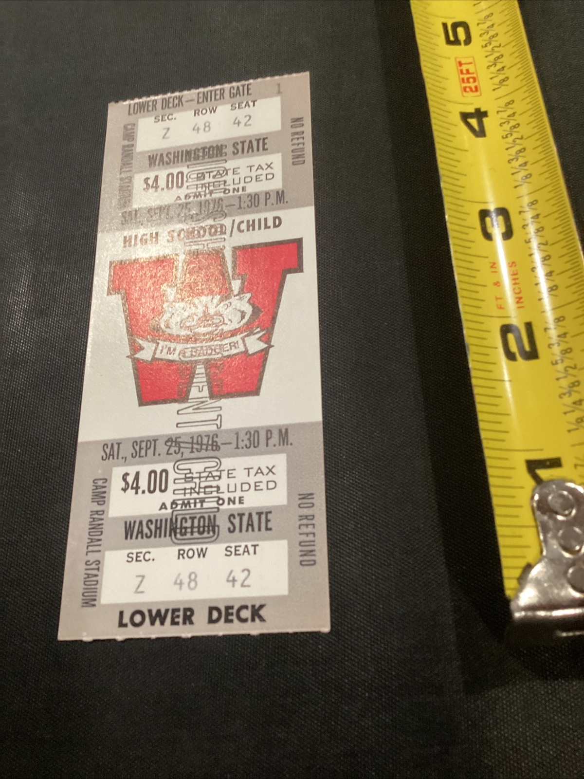 1976 Wisconsin Badgers Vs Washington State College Football Sept 25 ...