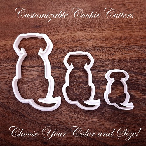 Cute Puppy Dog Pet Cookie Cutter Baking Mold Set – Custom Size and ...