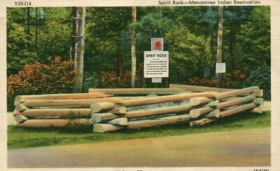 Spirit Rock Menominee Indian Reservation Shawano Wisconsin WI Postcard ...