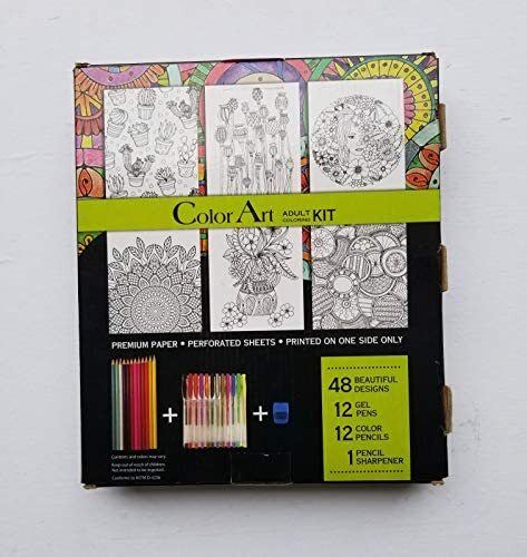 Leisure Arts Color Art Adult Coloring Kit | eBay