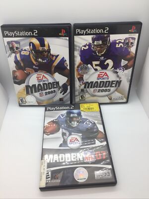 Lot Of 3 Madden NFL Madden Football Games Playstation 2 PS2 BL works 03 ...