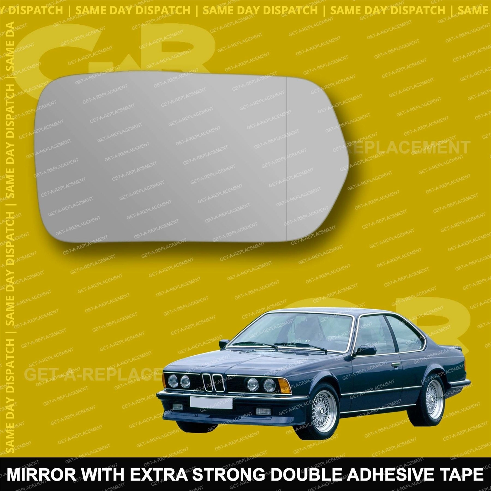 For BMW 6 Series E24 wing mirror glass 76-89 Right Driver side with ...