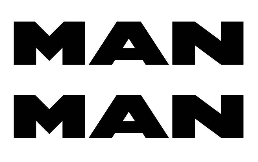 2 x MAN Lorry HGV Vinyl Stickers Decal for Truck Cab Door / Bodywork ...