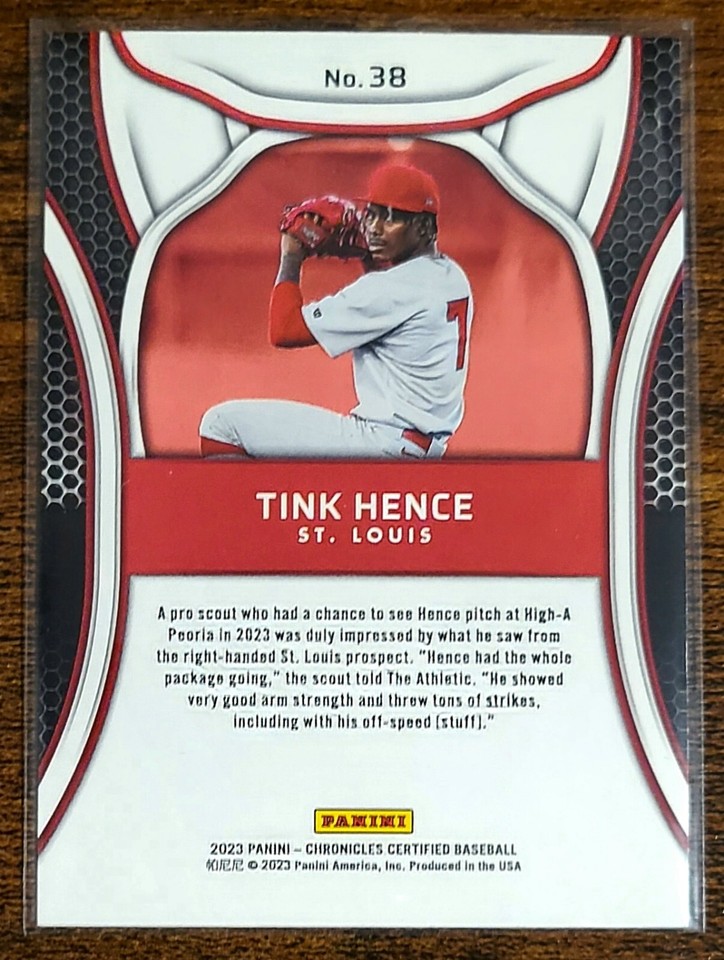 2023 Panini Chronicles Baseball Certified Tink Hence #38 | eBay