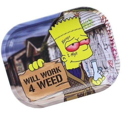 BART SIMPSON "LV WEED GOWN" METAL ROLLING TRAYS - Small Or Medium | eBay UK