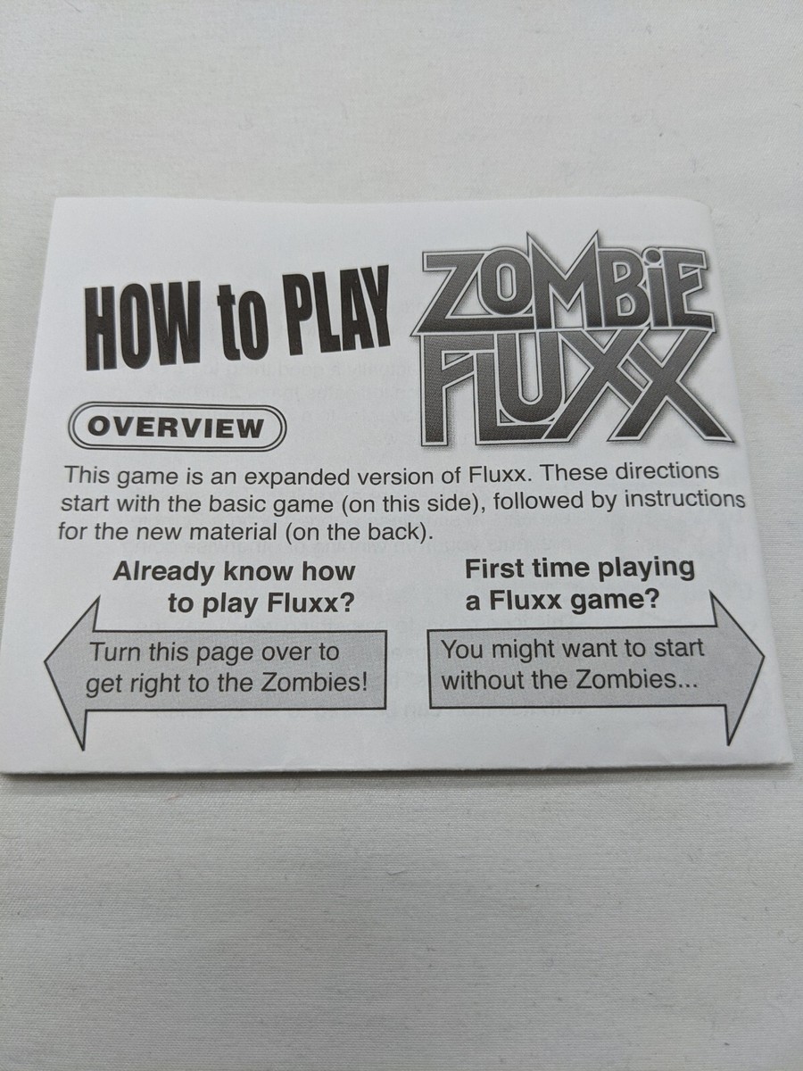 Throwing Cards Zombie Fluxx - Ever-Changing Zombie Adventure Game By ...