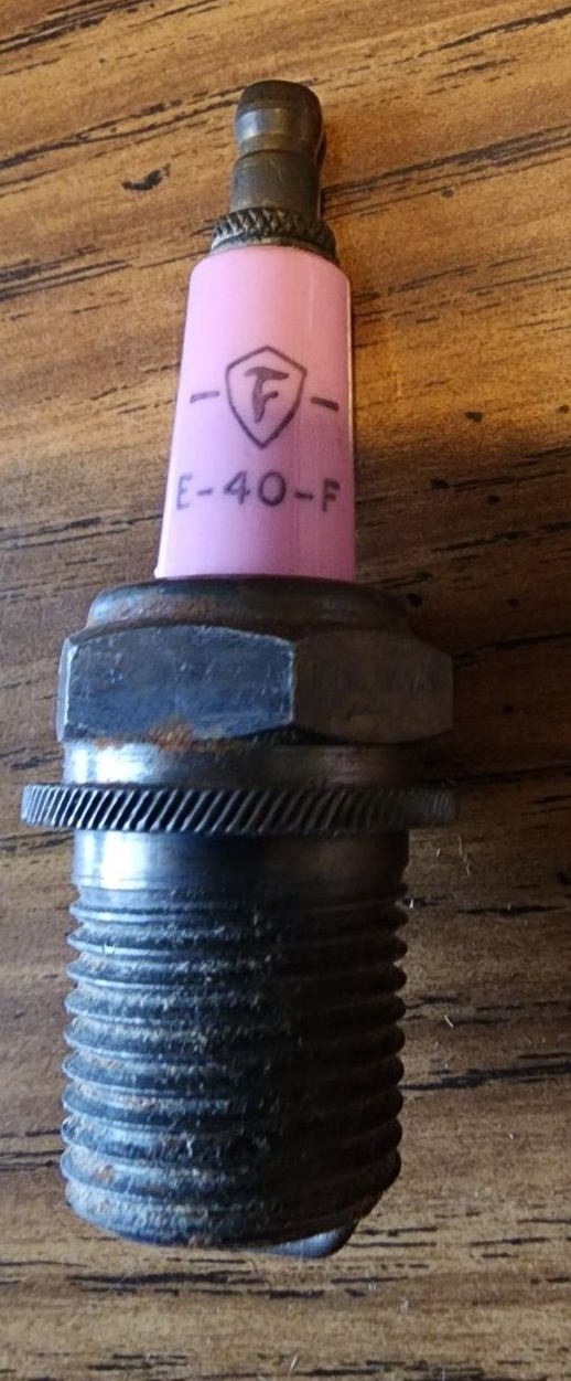 Rare NOS Vintage Antique Firestone Supreme Polonium PINK Spark Plugs E ...