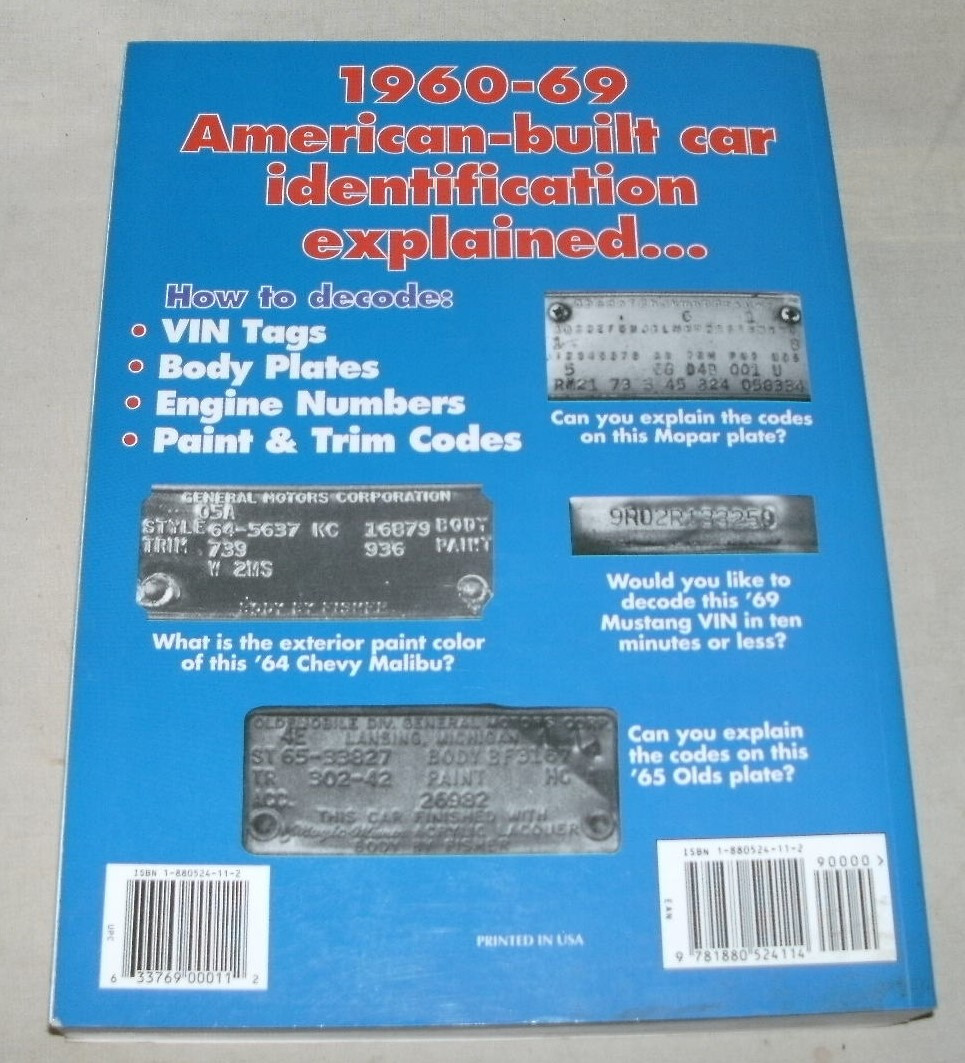 Catalog Of American Car ID Numbers 1960-69 by Cars & Parts Magazine ...